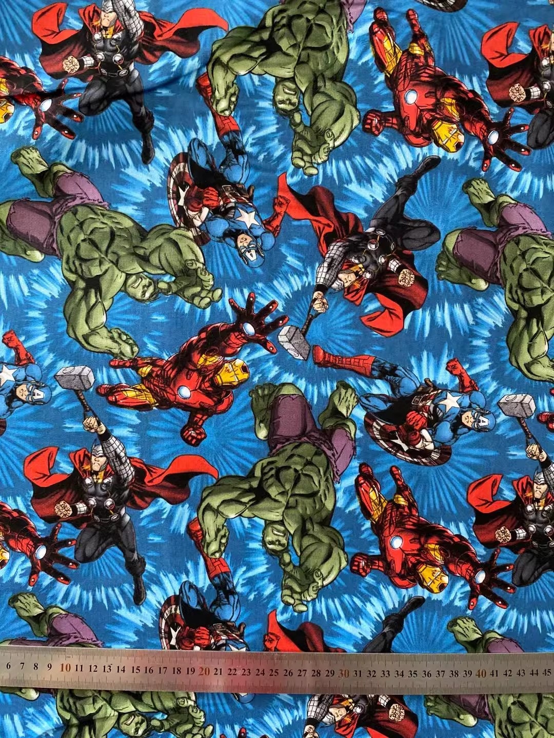 Avengers Fabric Marvel Character Fabric Cartoon Anime Cotton Fabric by ...