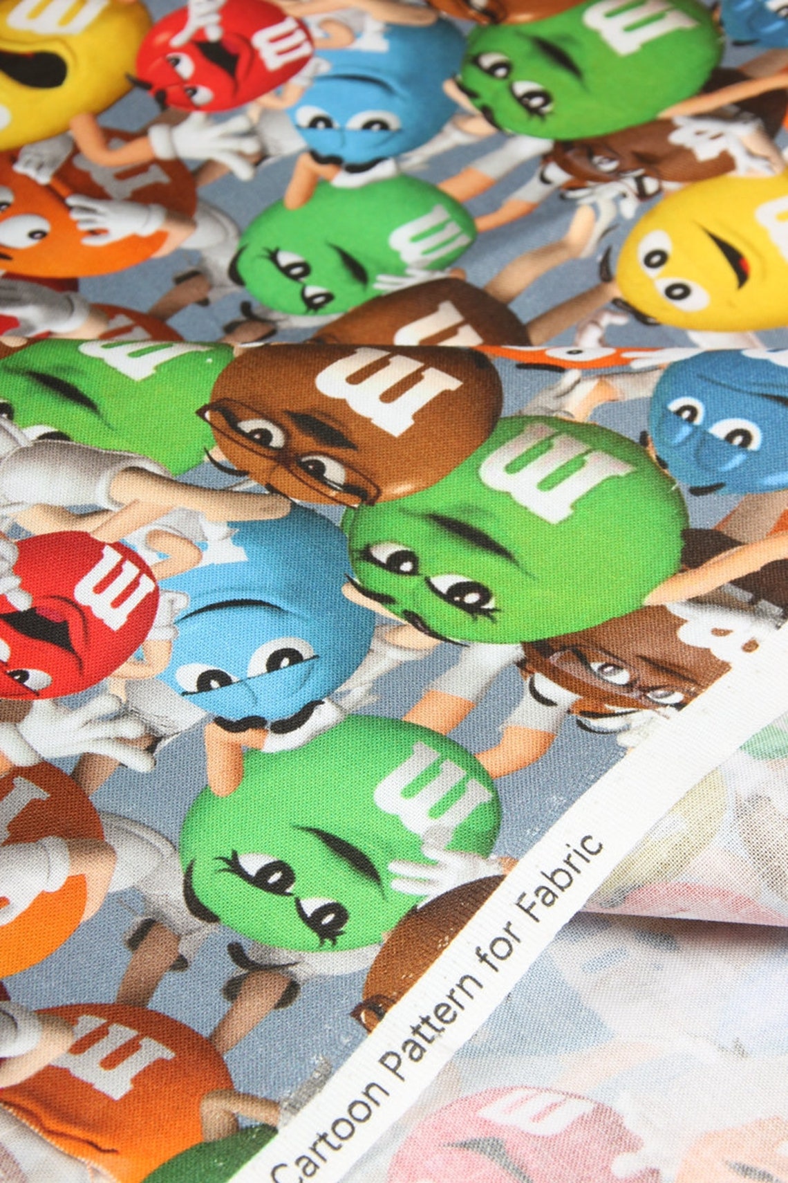 M&m’s Fabric MM Bean Chocolate Cartoon Anime Cotton Fabric by the Half ...