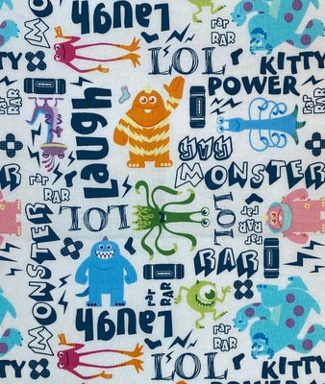 Monsters Inc Fabric MU Monsters University Fabric Cartoon Anime Cotton ...