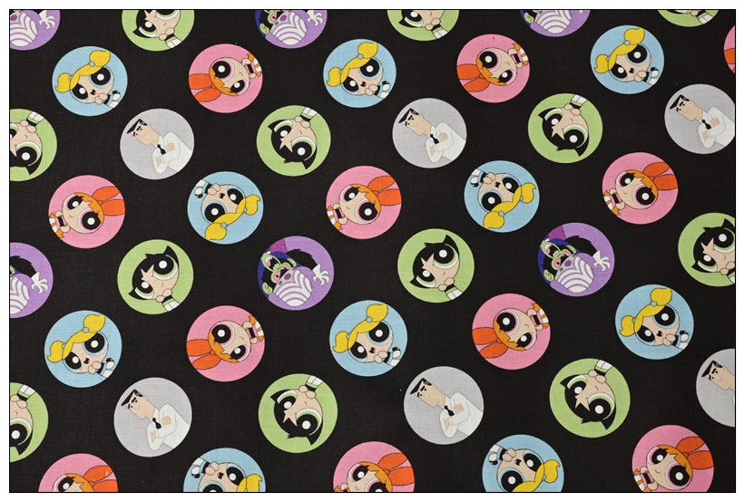 Powerpuff Girls Fabric Games Cartoon Anime Cotton Fabric by the 45CM - Etsy