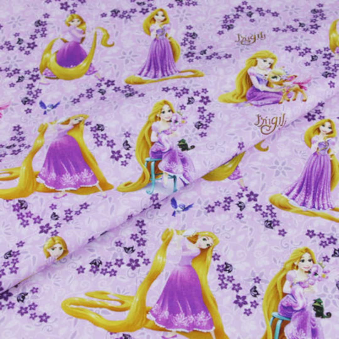 Tangled Disney Fabric Princess Fabric Cartoon Anime Cotton Fabric by ...