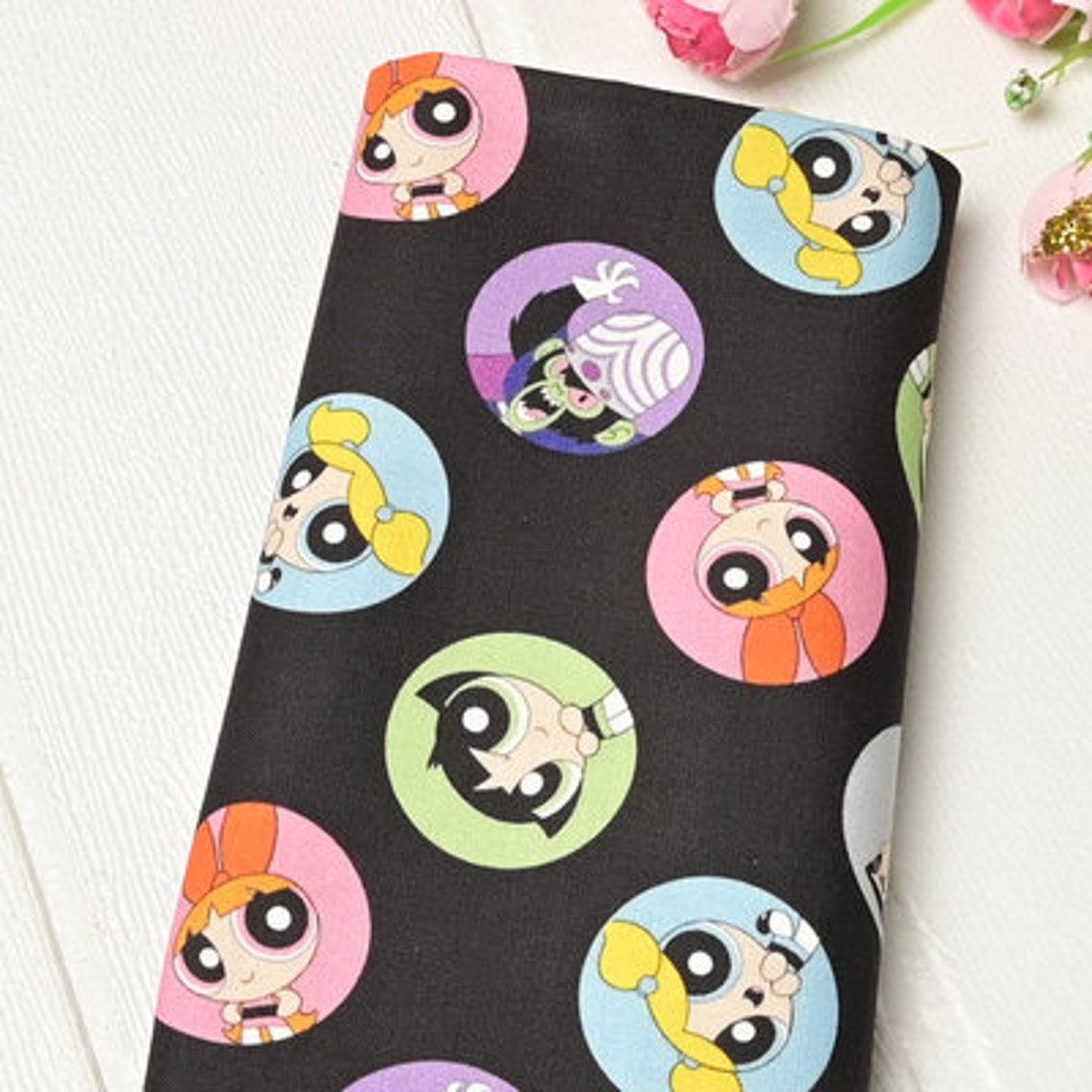 Powerpuff Girls Fabric Games Cartoon Anime Cotton Fabric by - Etsy