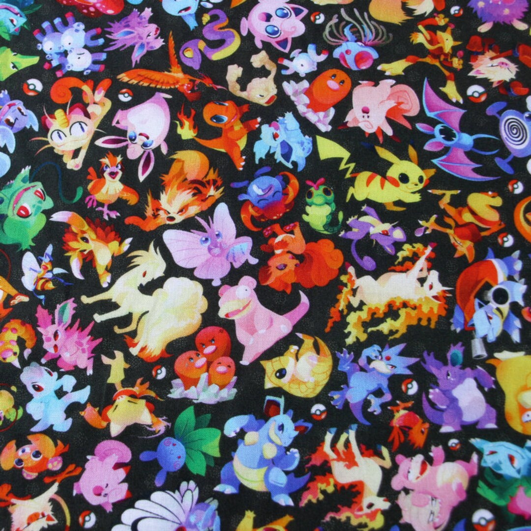 Pokemon Fabric Pikachu Fabric Pocket Monster Fabric Cartoon Anime ...
