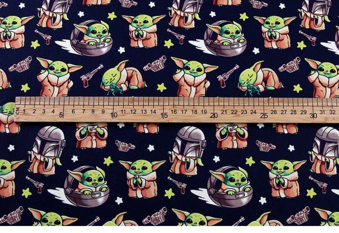 Baby Yoda Fabric Star Wars Fabric Cartoon Anime Cotton Fabric by the ...