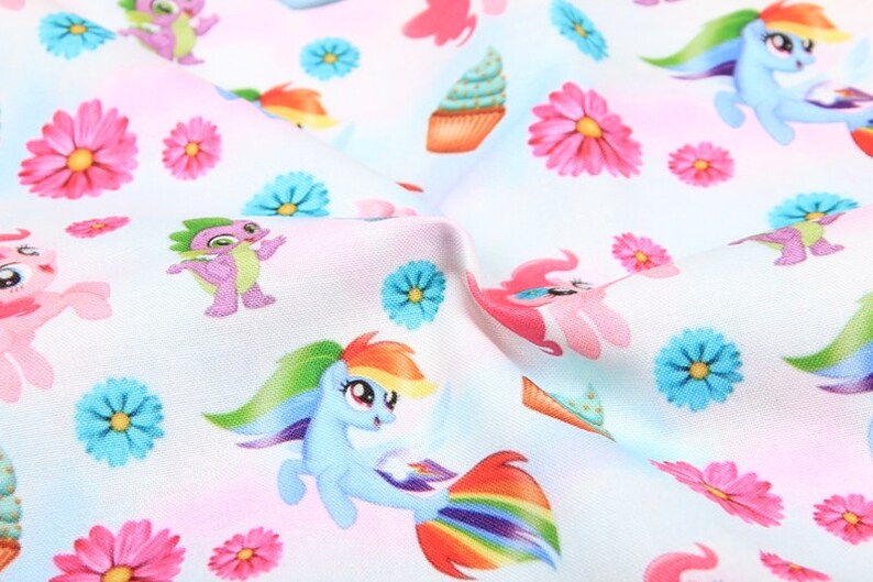My Little Pony Fabric Pinkie Pie Cartoon Anime Cotton Fabric - Etsy