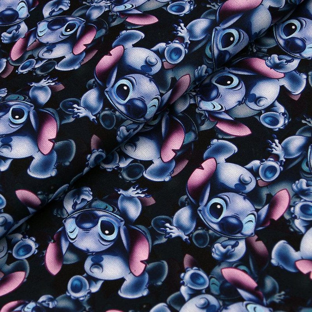 Stitch Fabric Blue Koala Cartoon Anime Cotton Fabric by the Half Meter ...