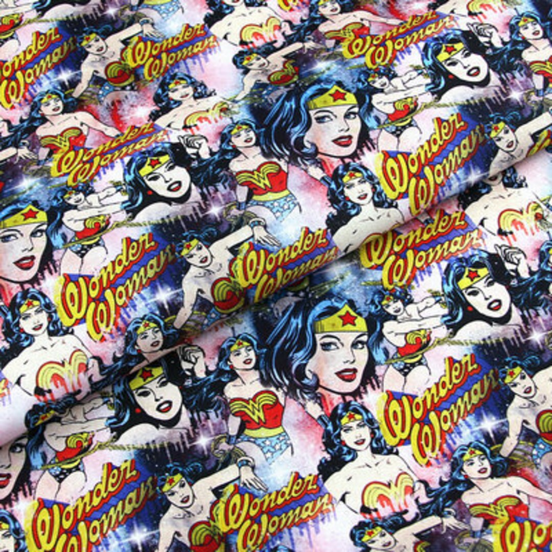 Wonder Woman Fabric Super Heroine Fabric DC Comics Fabric Cartoon Anime ...