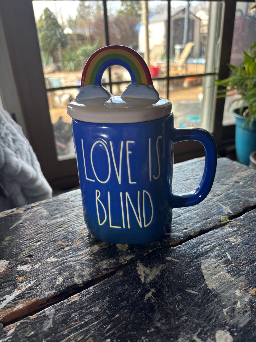 Rae Dunn Love is Blind Mug - Etsy