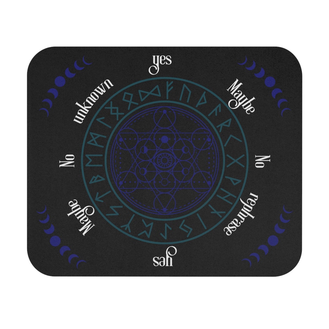 Blue, Green and White Rectangular Dowsing Chart Mat. Sacred Geometry ...