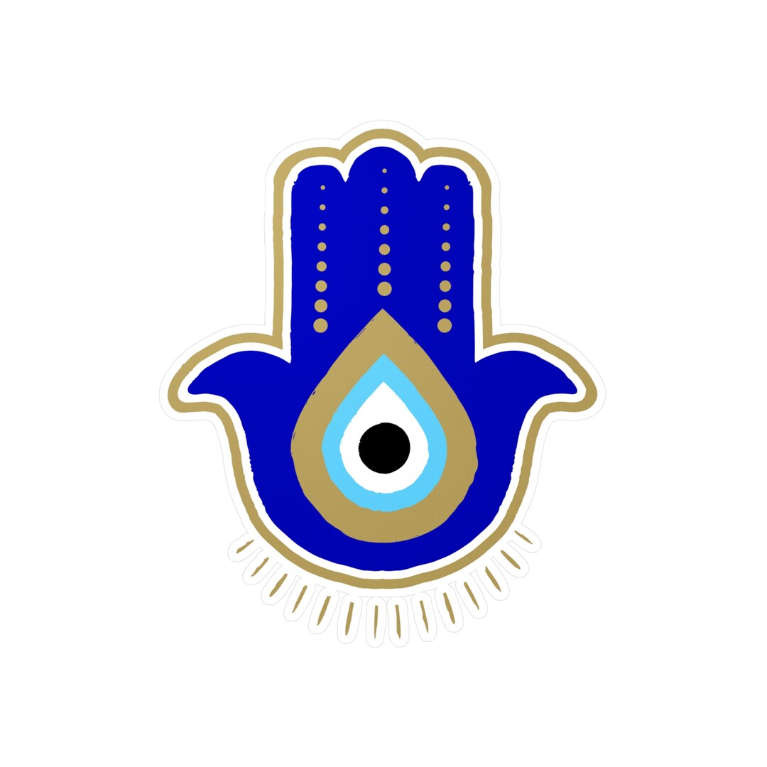 Hamsa Hand Evil Eye Sticker. Indoor or Outdoor Kiss-cut Vinyl Decals ...