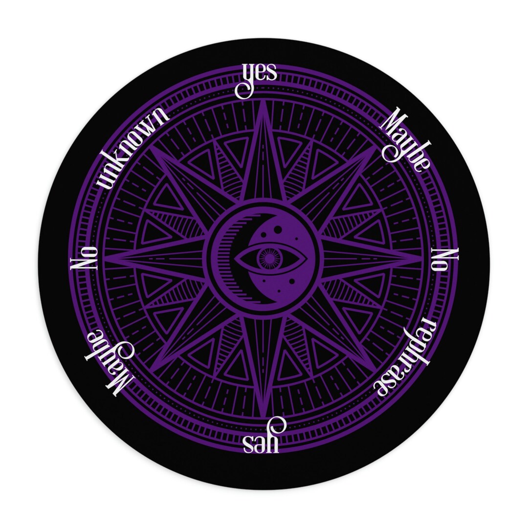 Moon and Stars Dowsing Mat. Pendulum Map. Divination Mat. Mouse Pad ...