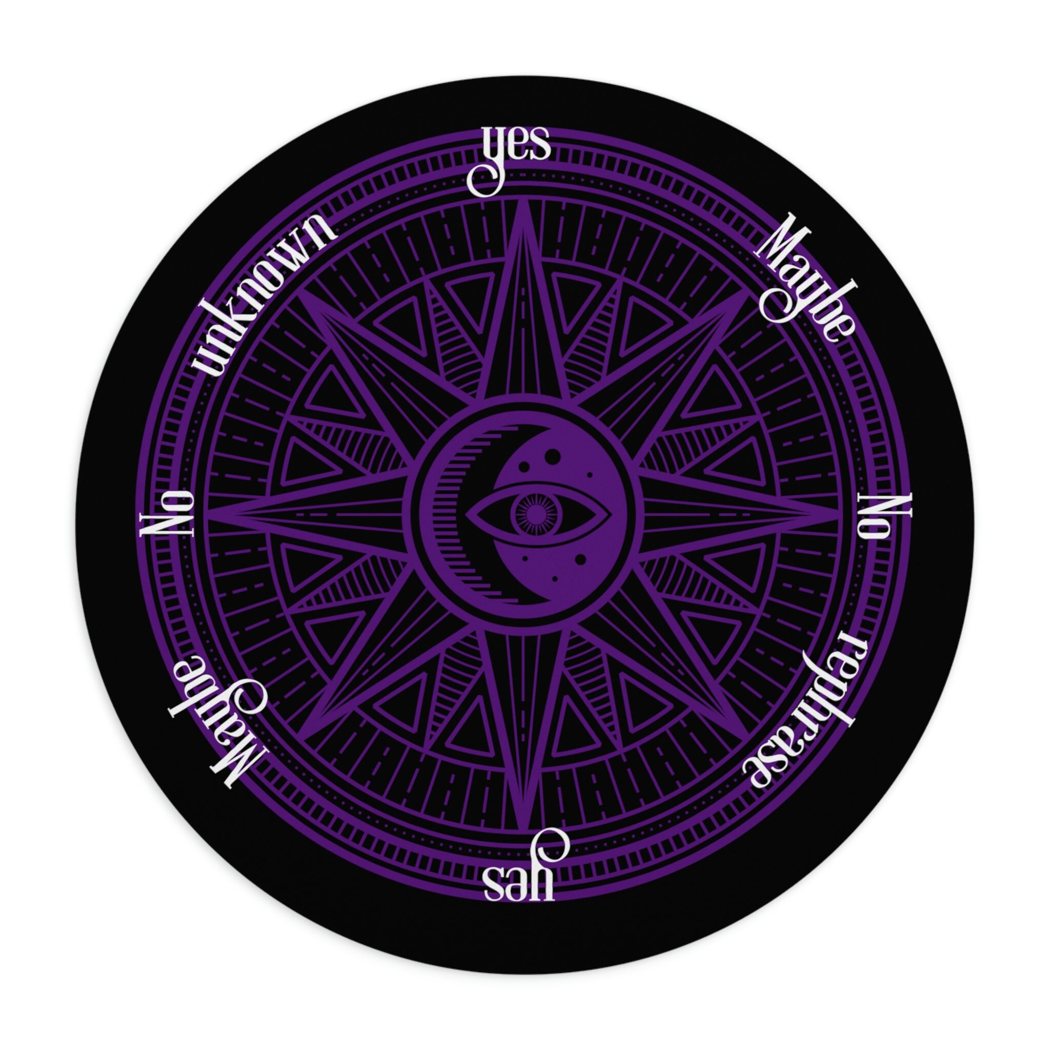 Moon and Stars Dowsing Mat. Pendulum Map. Divination Mat. Mouse Pad ...