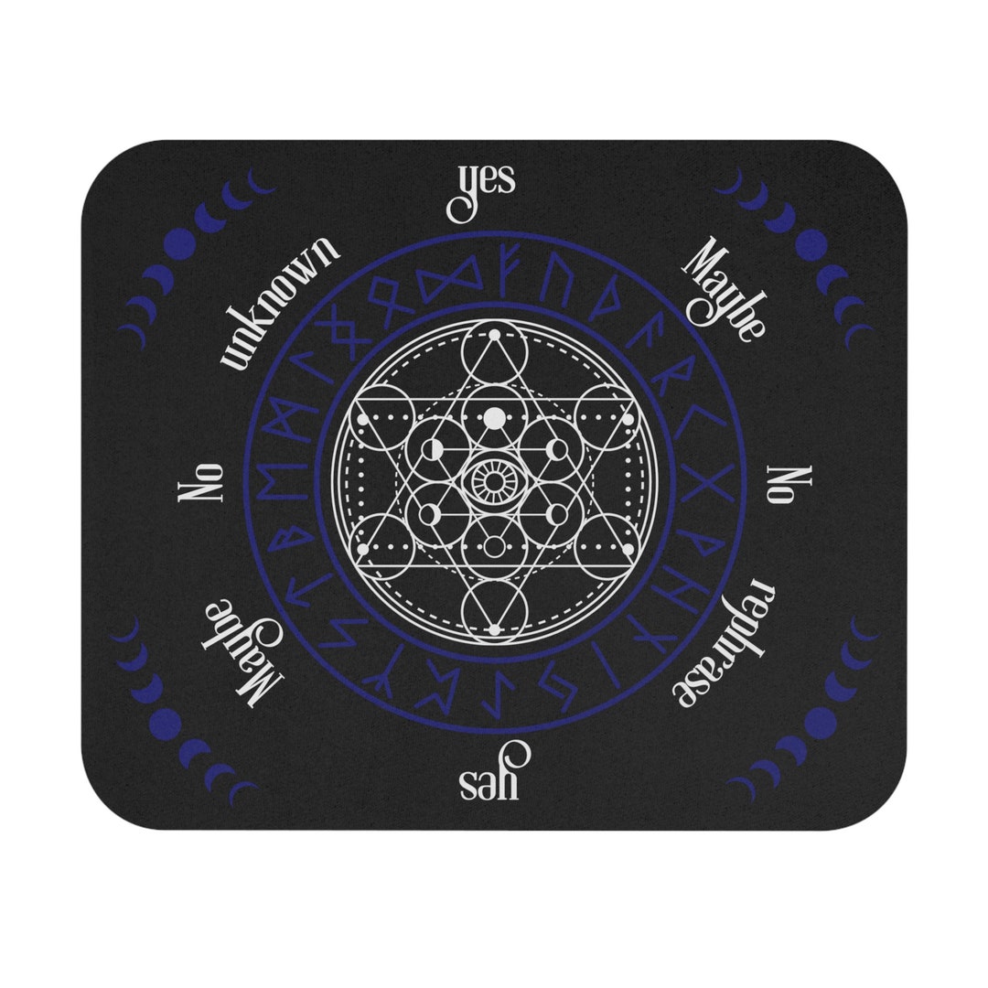 Pendulum Dowsing Chart Mat. Sacred Geometry and Runes Rectangle ...
