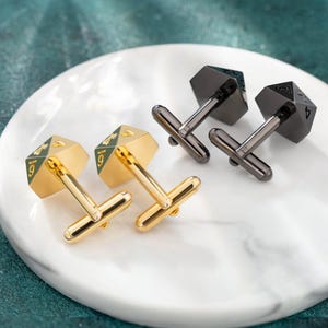 Personalized DND Cufflinks, D20 Cufflinks for DND Game Lovers, Dungeons ...
