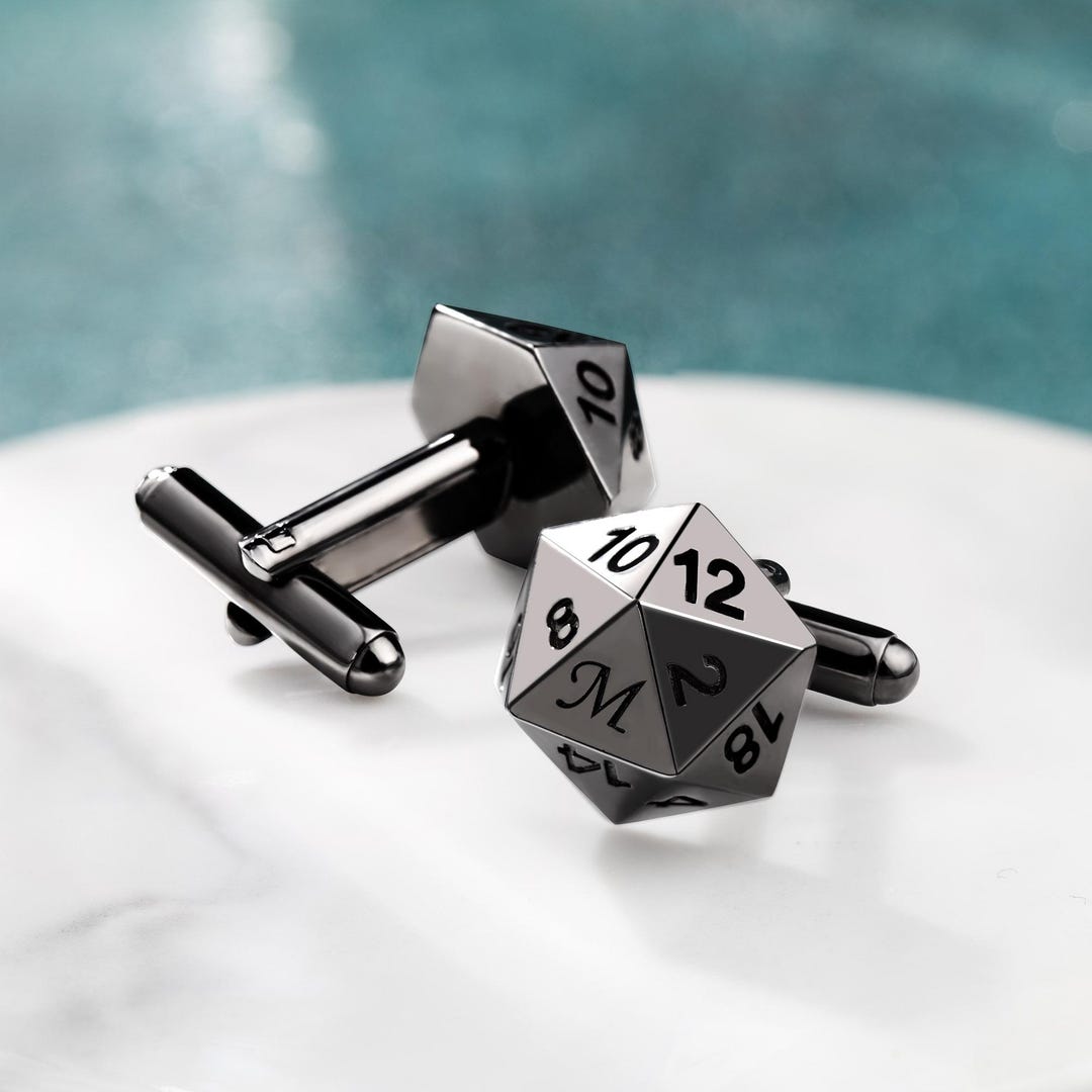 Personalized DND Cufflinks, D20 Cufflinks for DND Game Lovers, Dungeons ...