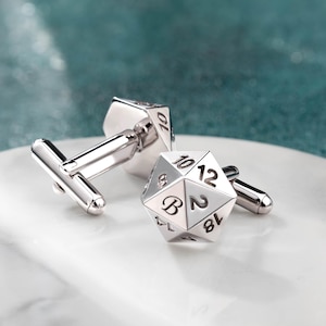 Personalized DND Cufflinks, D20 Cufflinks for DND Game Lovers, Dungeons ...