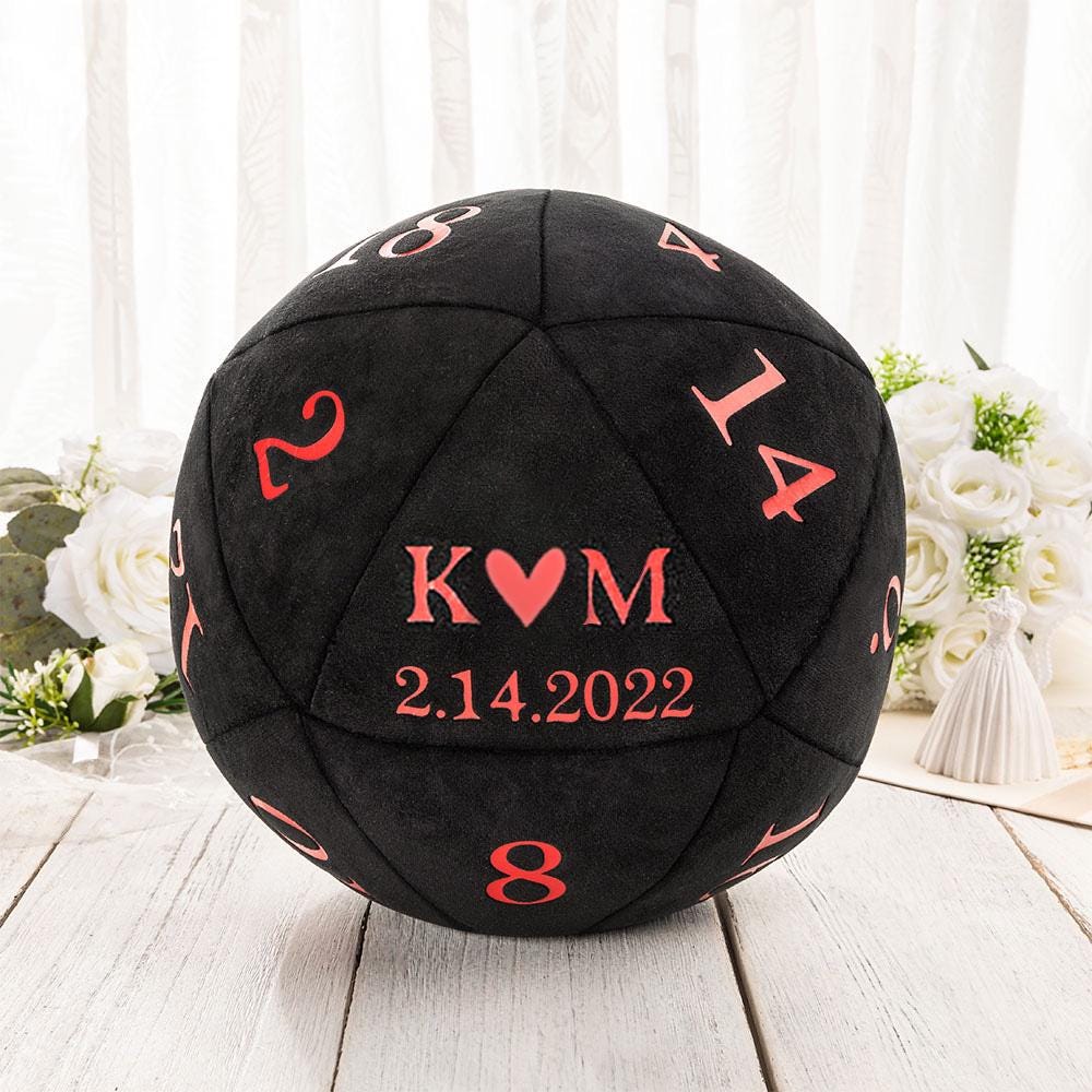 Personalized DND Dice Pillow, DND Gift,personalized Gift,wedding Gift ...