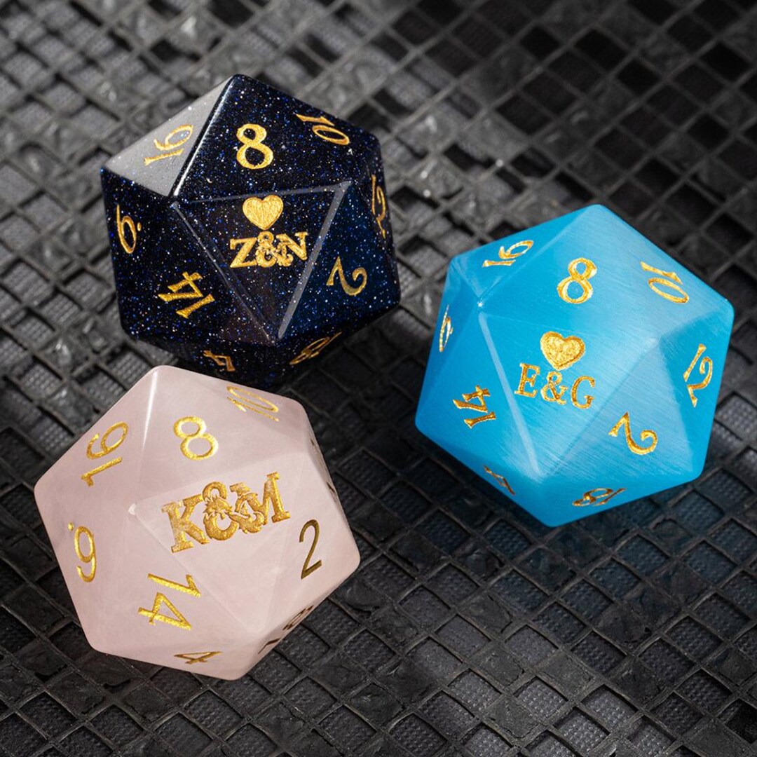 Personalized Wedding Dice, D20 Dice, Dungeons & Dragons, Personalized ...