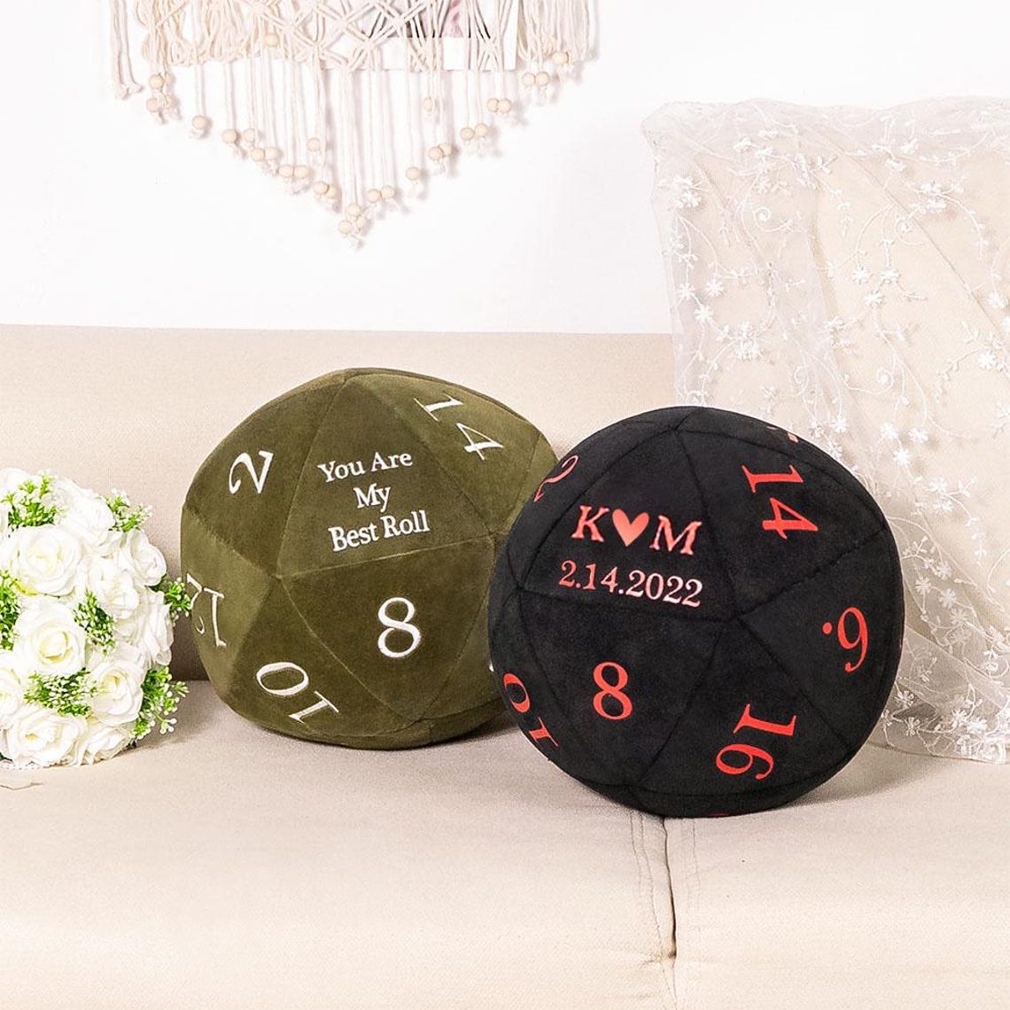 Personalized DND Dice Pillow, DND Gift,personalized Gift,wedding Gift ...