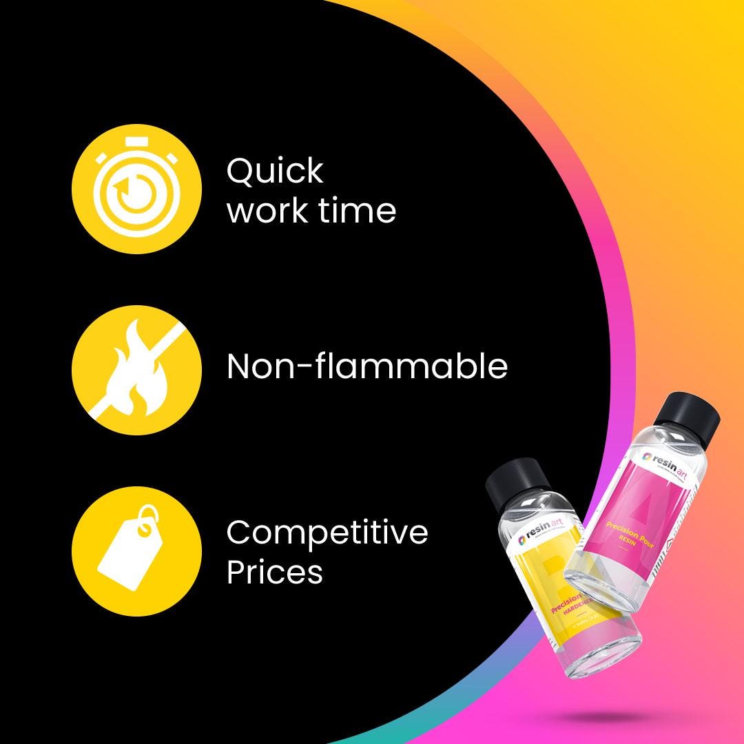 Precision Pour Epoxy Resin Kit Crystal Clear Odourless Bubble-free Fast ...