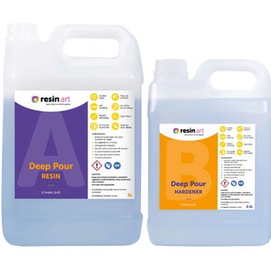 7.5KG Deep Pour Epoxy Resin Kit & Pumps Crystal Clear Ideal for Casting ...