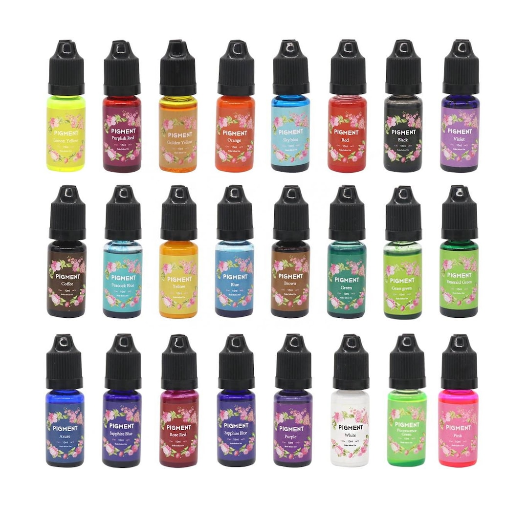Epoxy Resin Pigment Kit 24 Colours Epoxy Resin Dye Liquid Highly ...