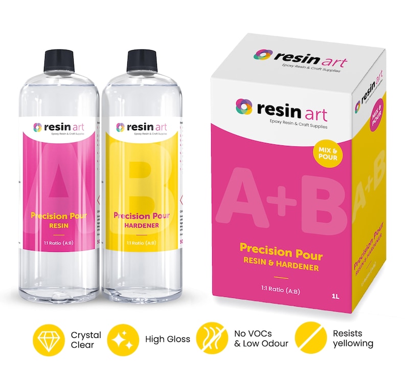 Precision Pour Epoxy Resin Kit Crystal Clear Odourless Bubble-free Fast ...
