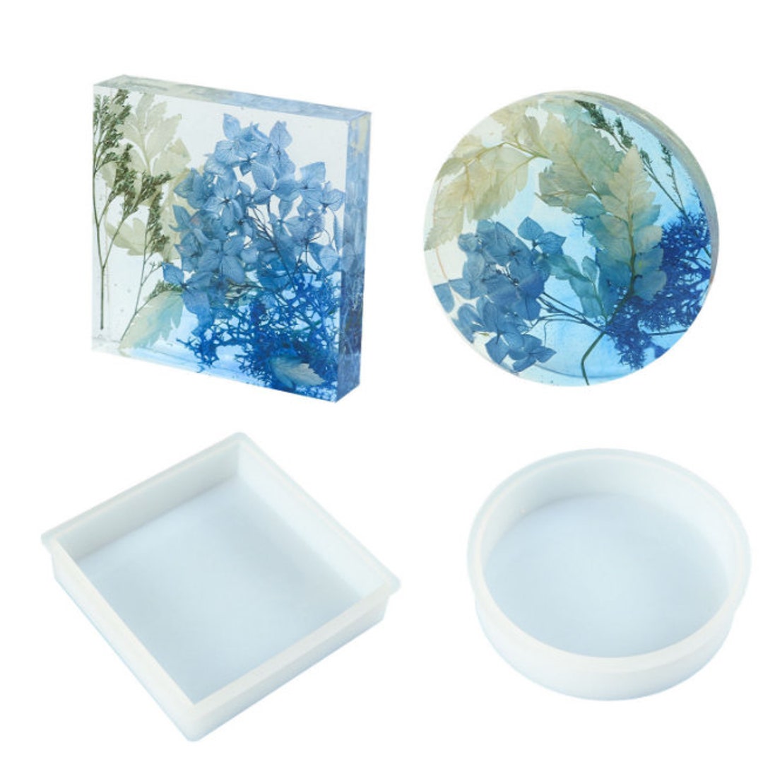 Coaster Silicone Mould, Round Square Coaster Mold, Epoxy Resin Mold ...