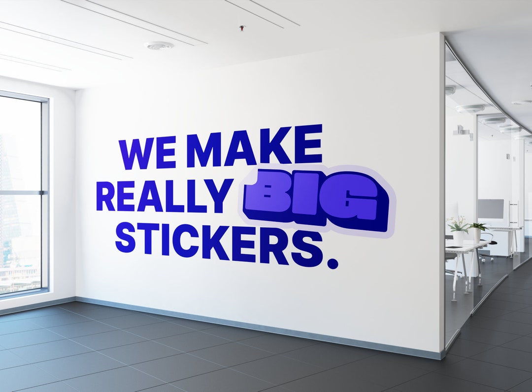 BIG Custom Indoor Wall Stickers | Vinyl Decals | Permanent | 12 Inch 24 ...