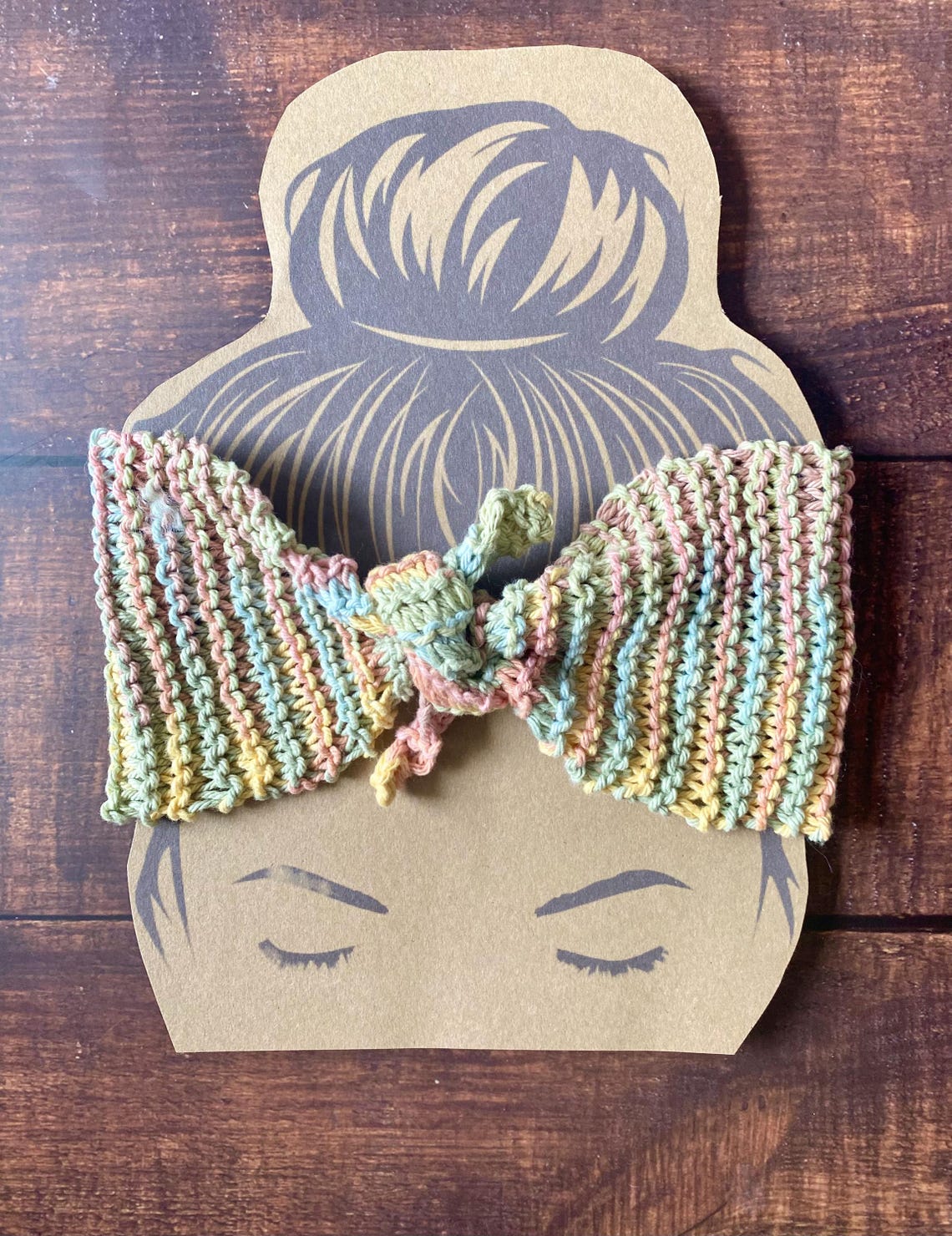 Printable Headband Display Card, Messy Bun Ladies Head, Download PDF ...