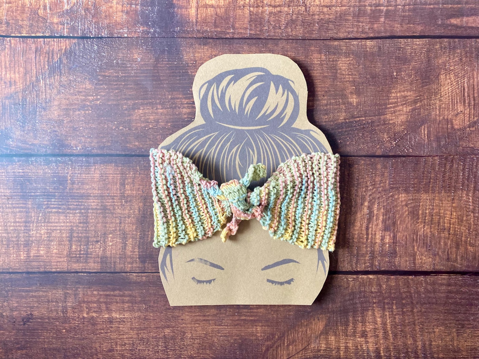 Printable Headband Display Card, Messy Bun Ladies Head, Download PDF ...