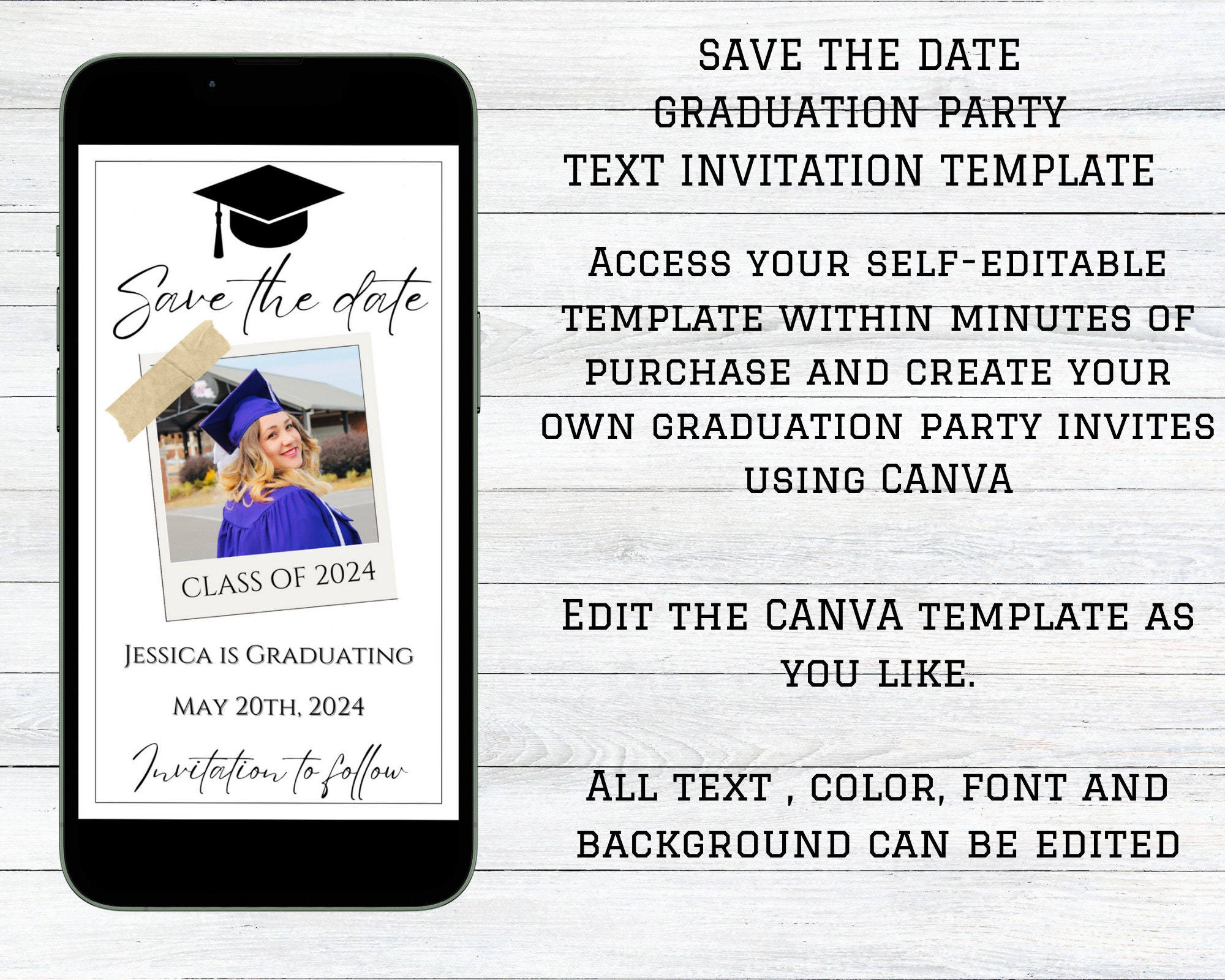 Save the Date Graduation Party, Graduation Party Invite Template ...