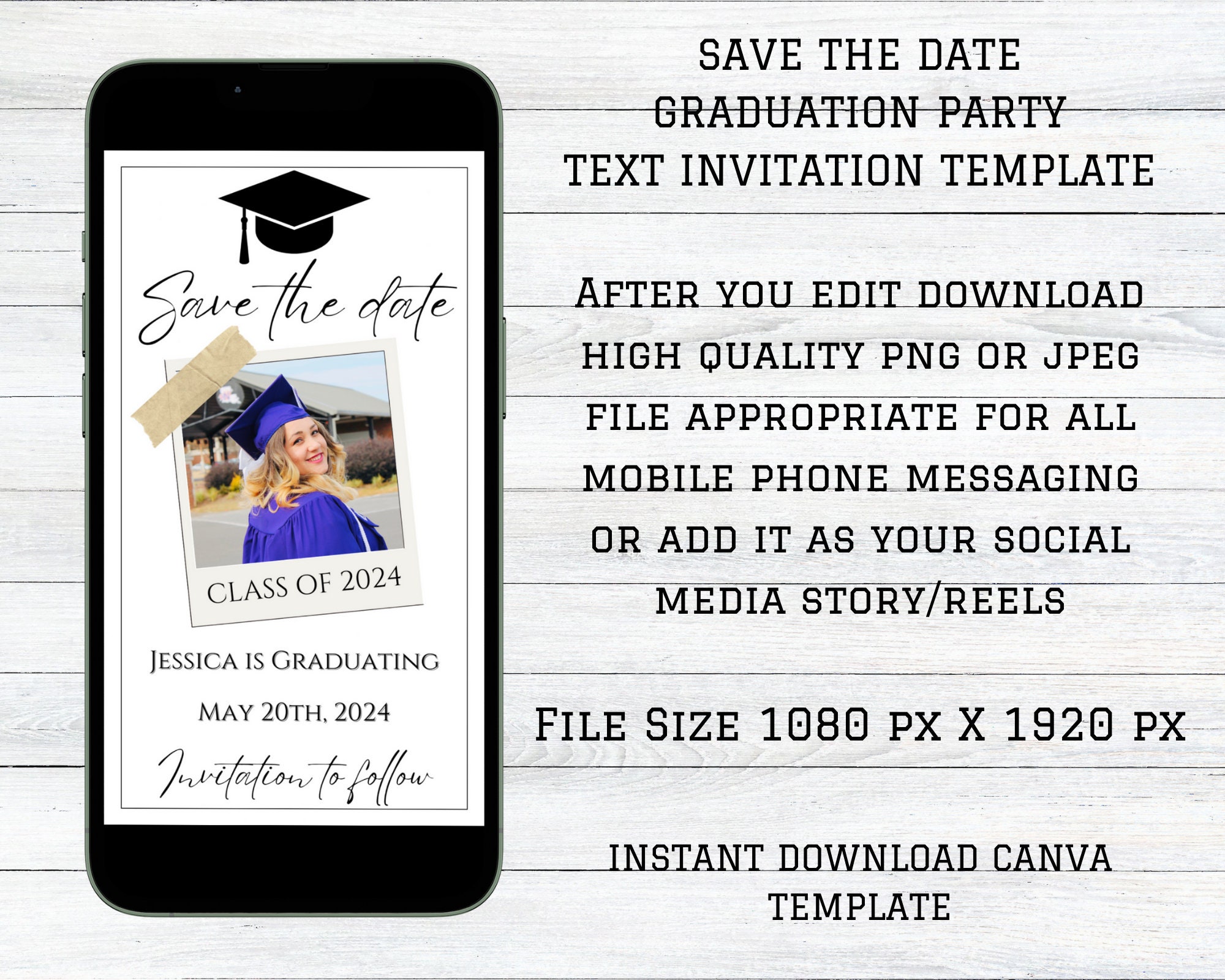 Save the Date Graduation Party, Graduation Party Invite Template ...