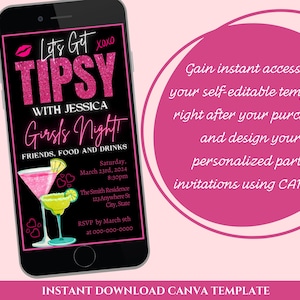 Editable Girls Night Out Invitation, Ladies Night, Girls Night Out ...