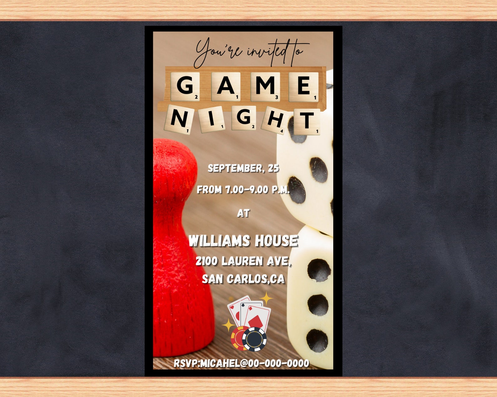 Game Night Invite Game Night Text Invitationgame Night - Etsy