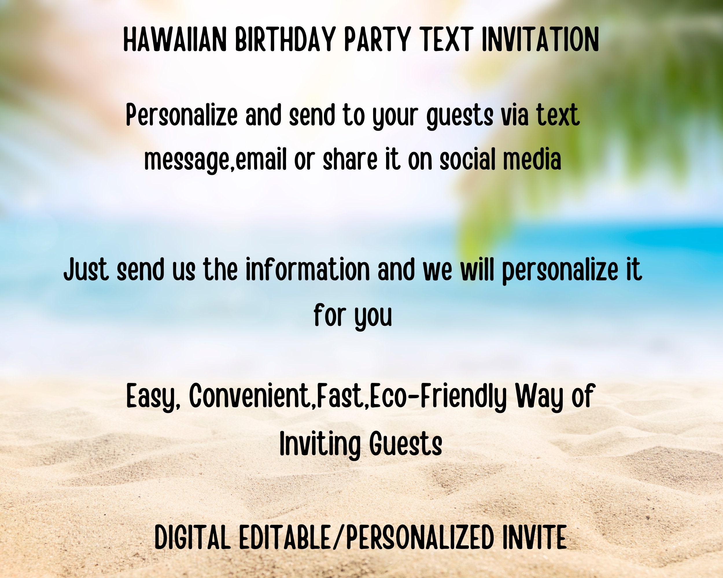 Hula on Over Birthday Party Invite, Aloha Birthday Invitation, Tropical ...