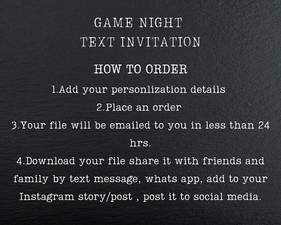 Game Night Invite Game Night Text Invitationgame Night - Etsy