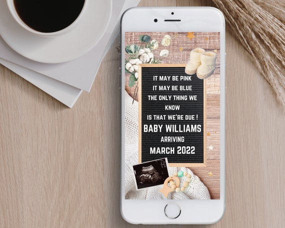 Pregnancy Announcement Text We're Pregnantbaby | Etsy