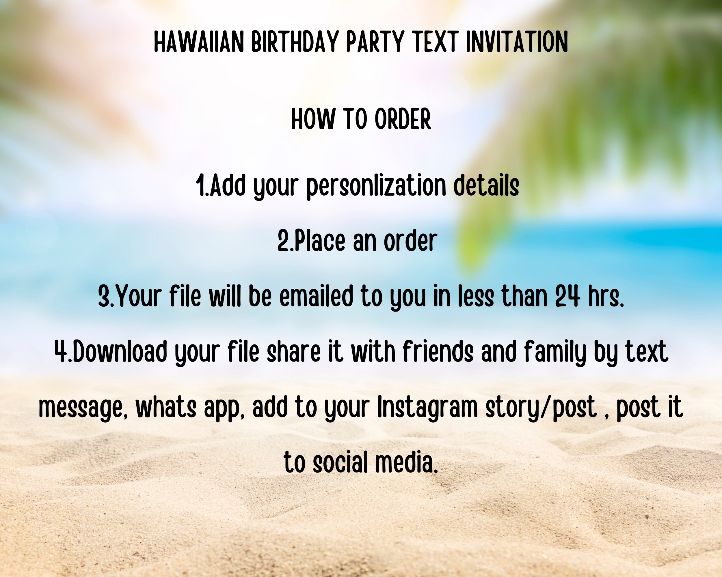 Hula on Over Birthday Party Invite, Aloha Birthday Invitation, Tropical ...