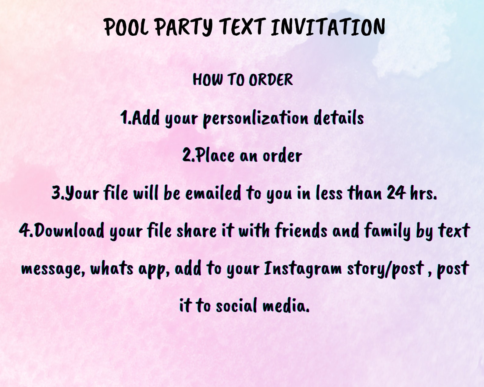 Pool Party Invitation Pool Party Birthday Invite Pool Party - Etsy