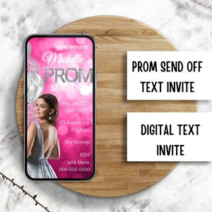 PROM Send off Invite Text, Prom Night Send off Party Text Invite ...