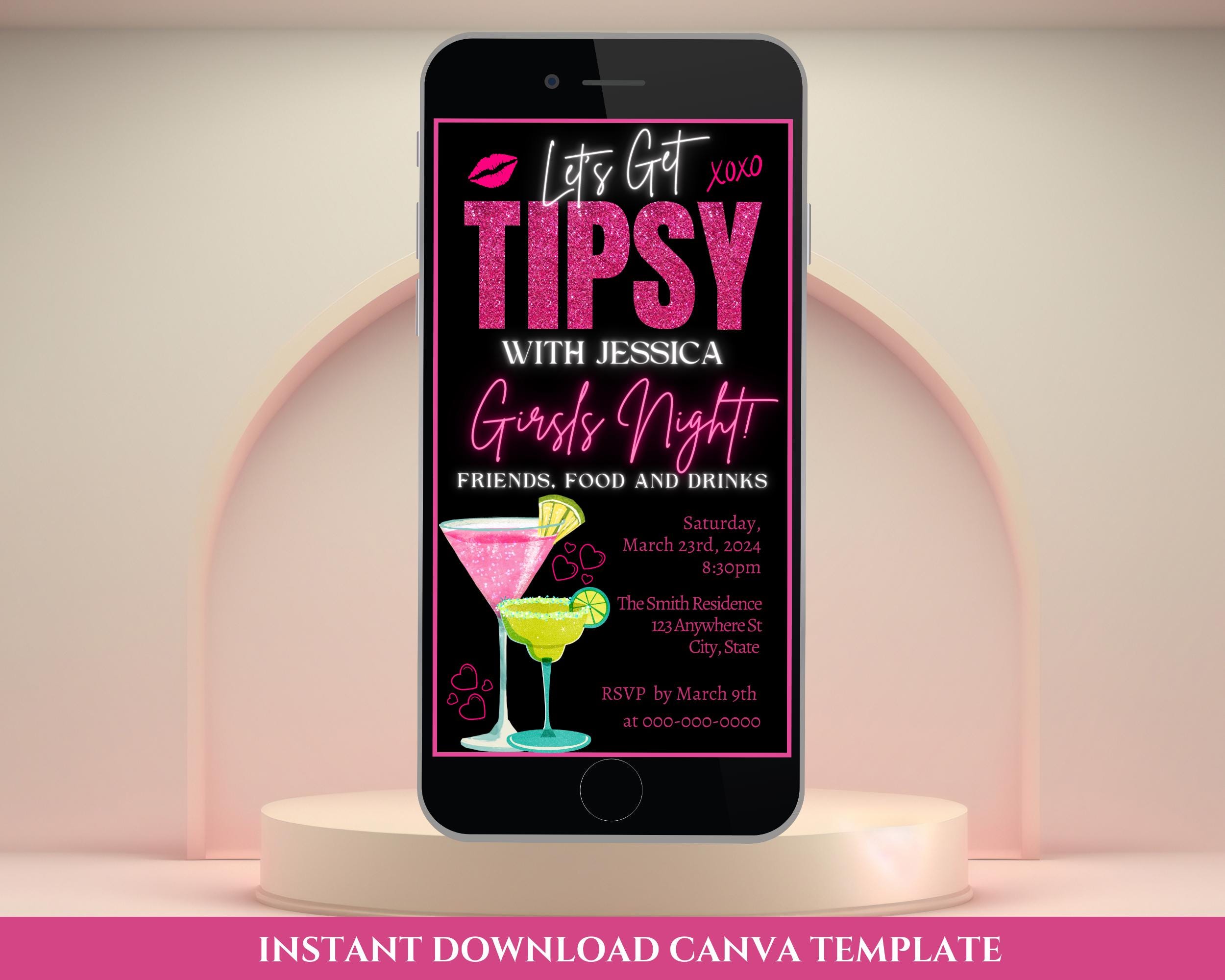 Editable Girls Night Out Invitation, Ladies Night, Girls Night Out ...