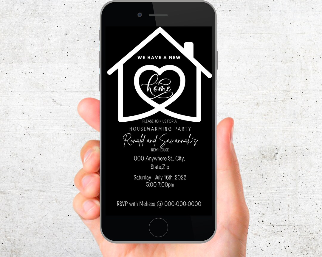 Housewarming Digital Invite, We Have a New House Invite, New Home Party ...