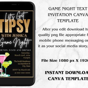 Editable Game Night Invitation for Adults, Family Game Night Party ...