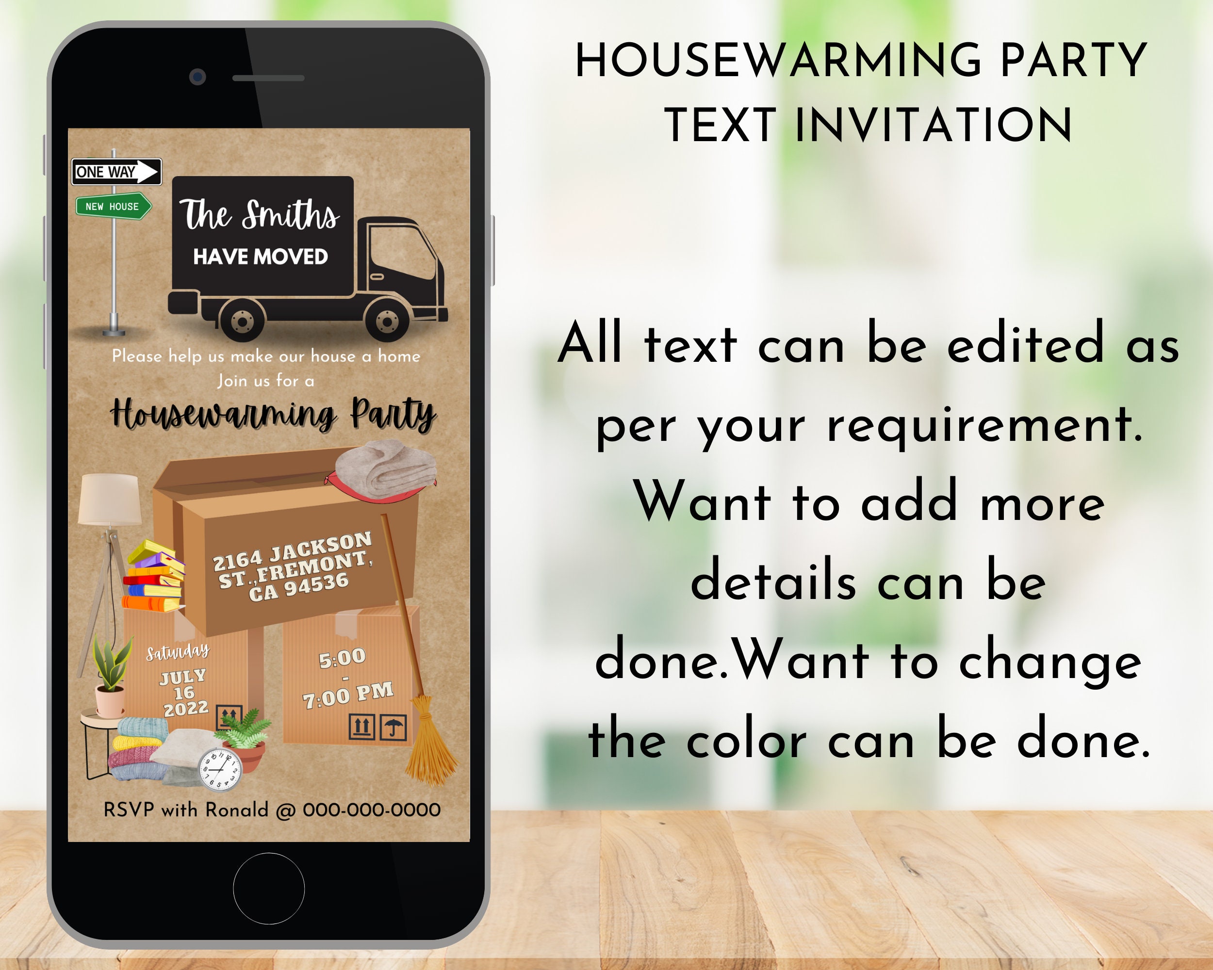 Housewarming Invitation, We Have Moved , Housewarming Party ,editable ...