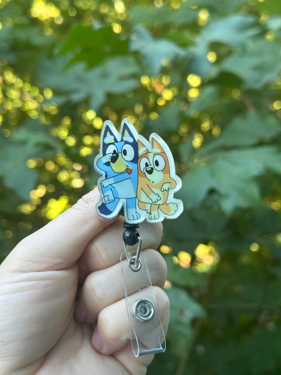 Blue-y and Bingo-sisters Badge Reel - Etsy
