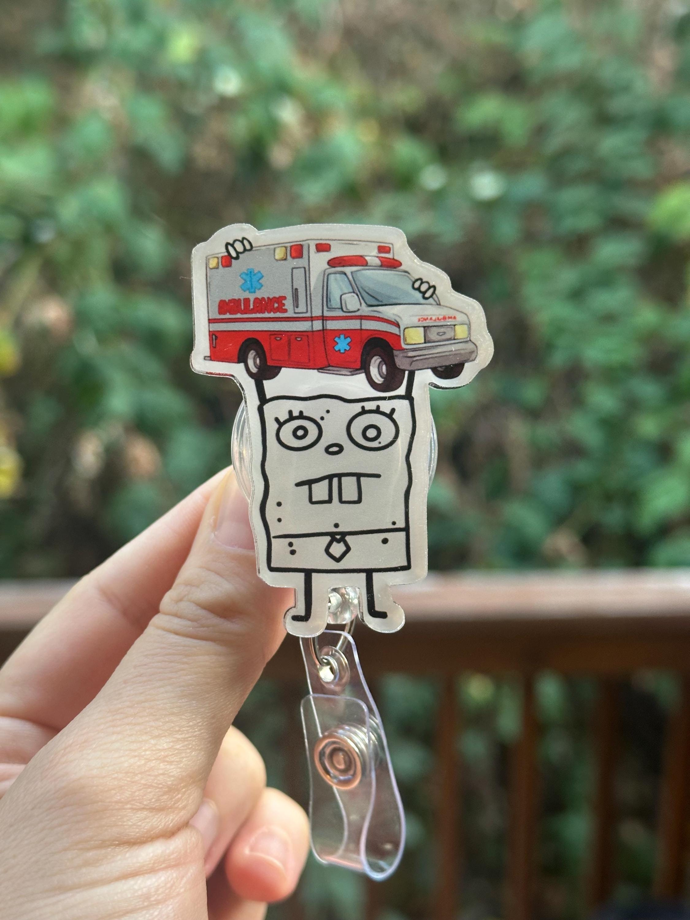 Doodle Bob Ambulance-ems Badge Reel, Paramedic, EMT, CCT, Healthcare ...