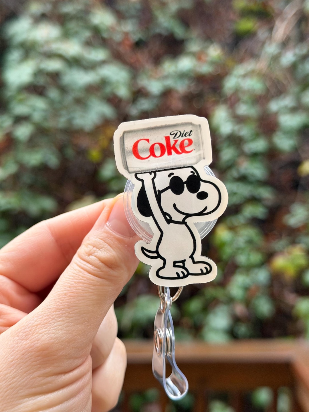 Cartoon Dog Holding Diet Soda Badge Reel - Etsy