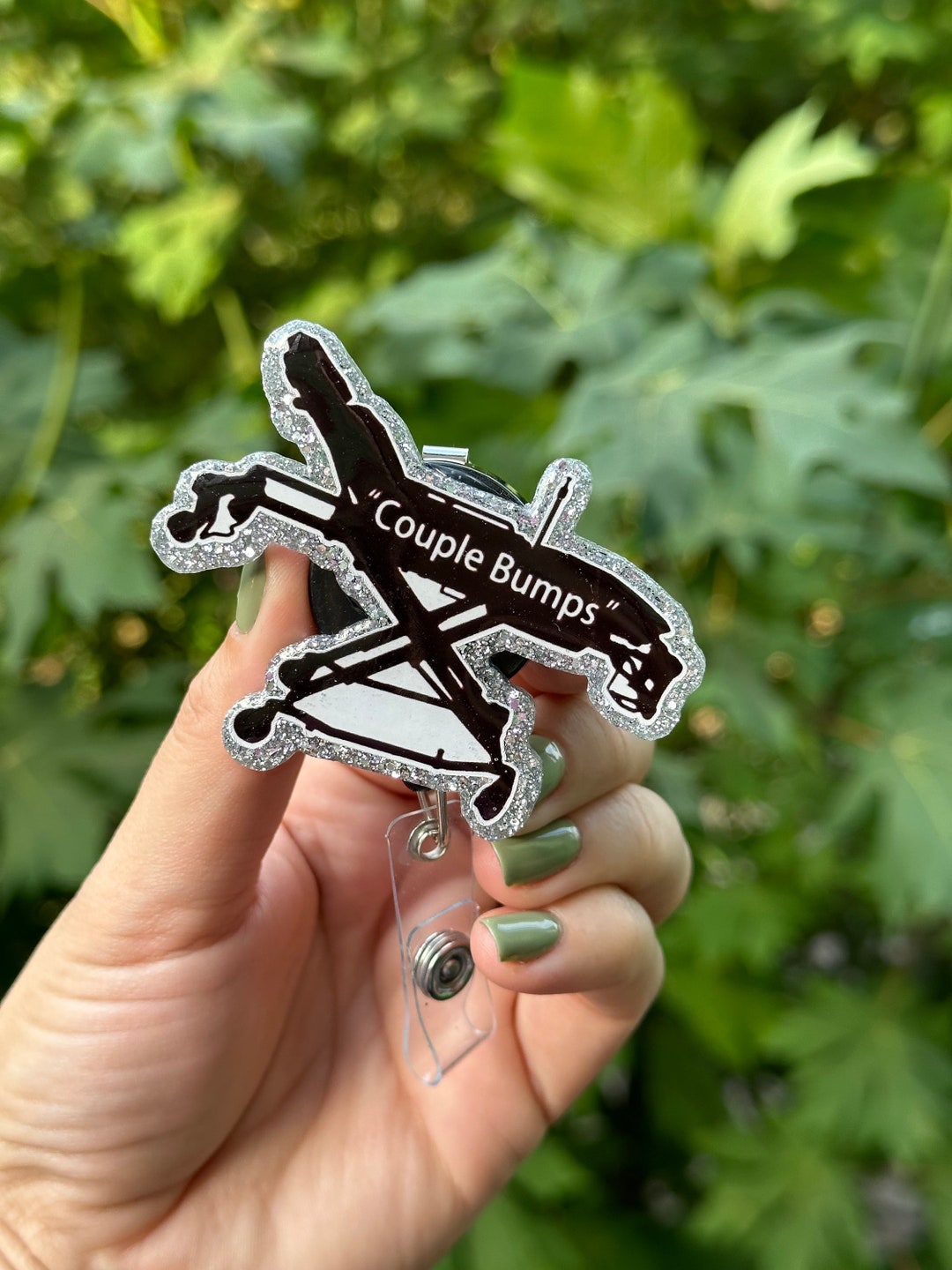 Couple Bumps EMS Gurney Humor-glitter Badge Reel - Etsy