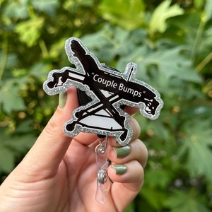Couple Bumps EMS Gurney Humor-glitter Badge Reel - Etsy